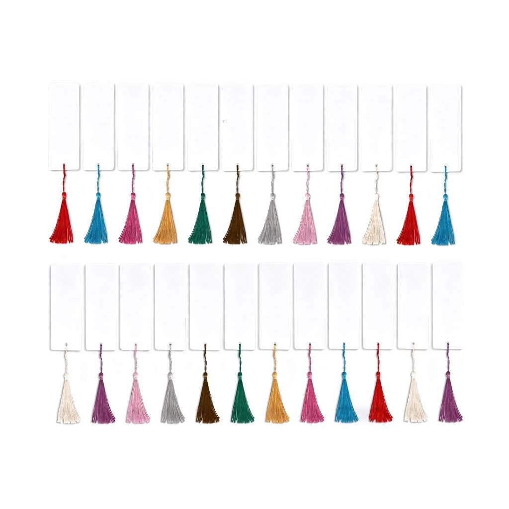Giaone Rectangle Book Marks Label with Colorful Tassels Party ...