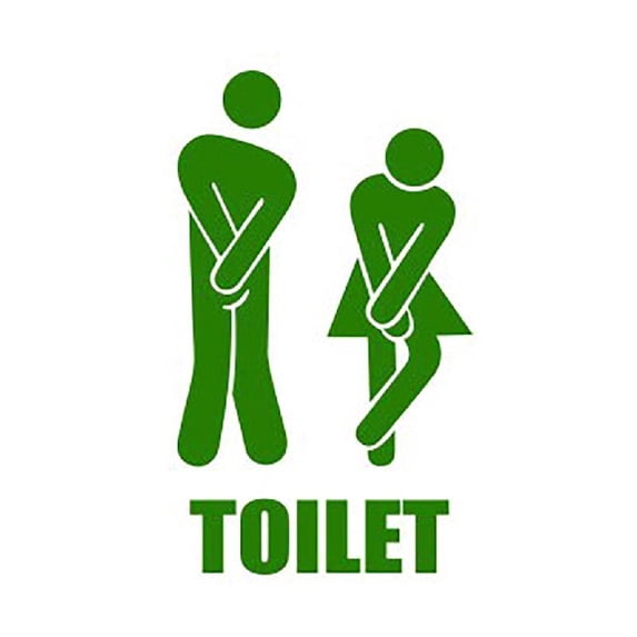 Giaone Removable Bathroom Sticker Toilet WC Sticker for Easy Restrooms ...
