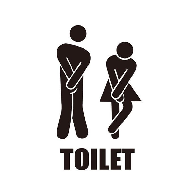 Giaone Removable Bathroom Sticker Toilet WC Sticker for Easy Restrooms ...