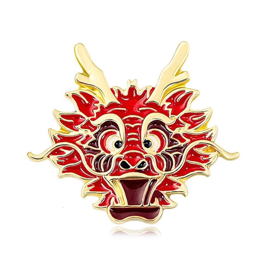 Giaone Dragon Totem Lapel Pin Versatile Chinese New Year Zodiacs Dragon ...
