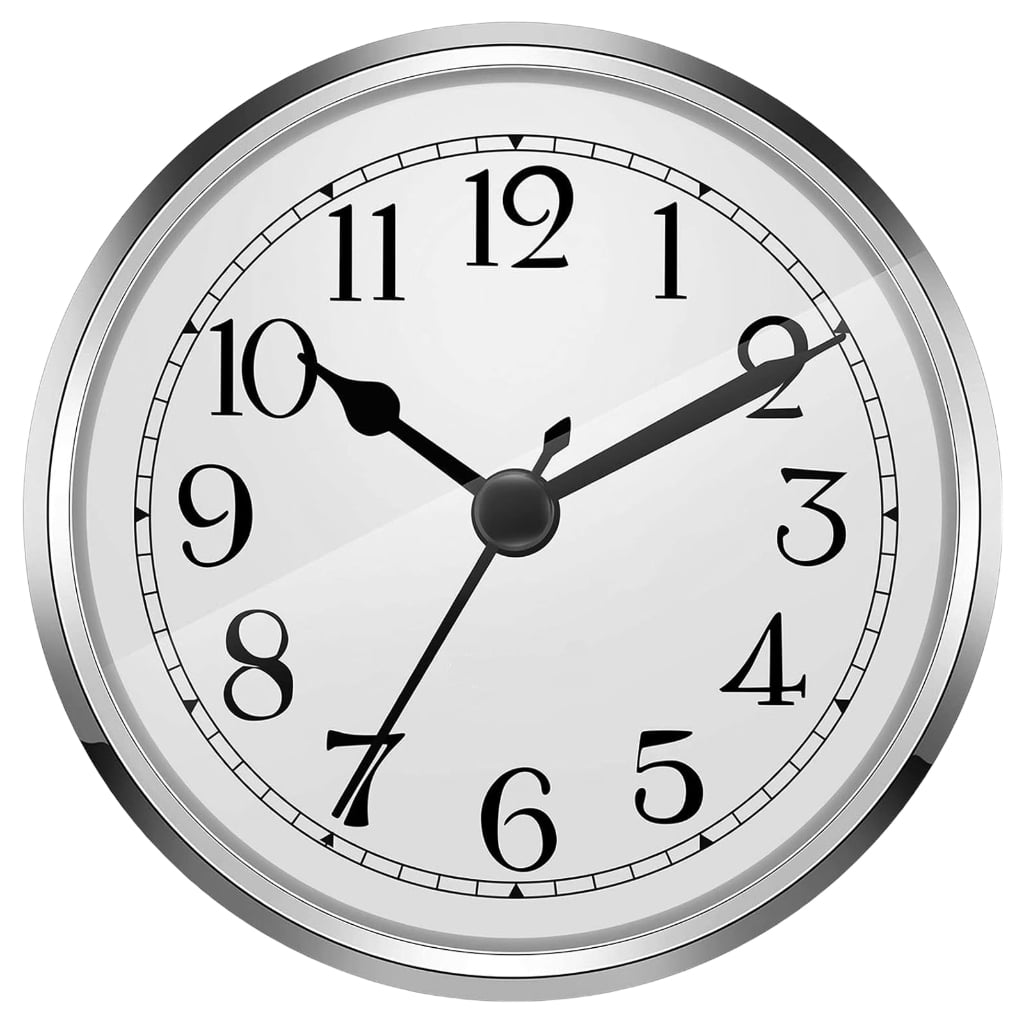 Giaone Round Clock Insert Small Clock Roman/Arabic Numerals Gold/Silver ...