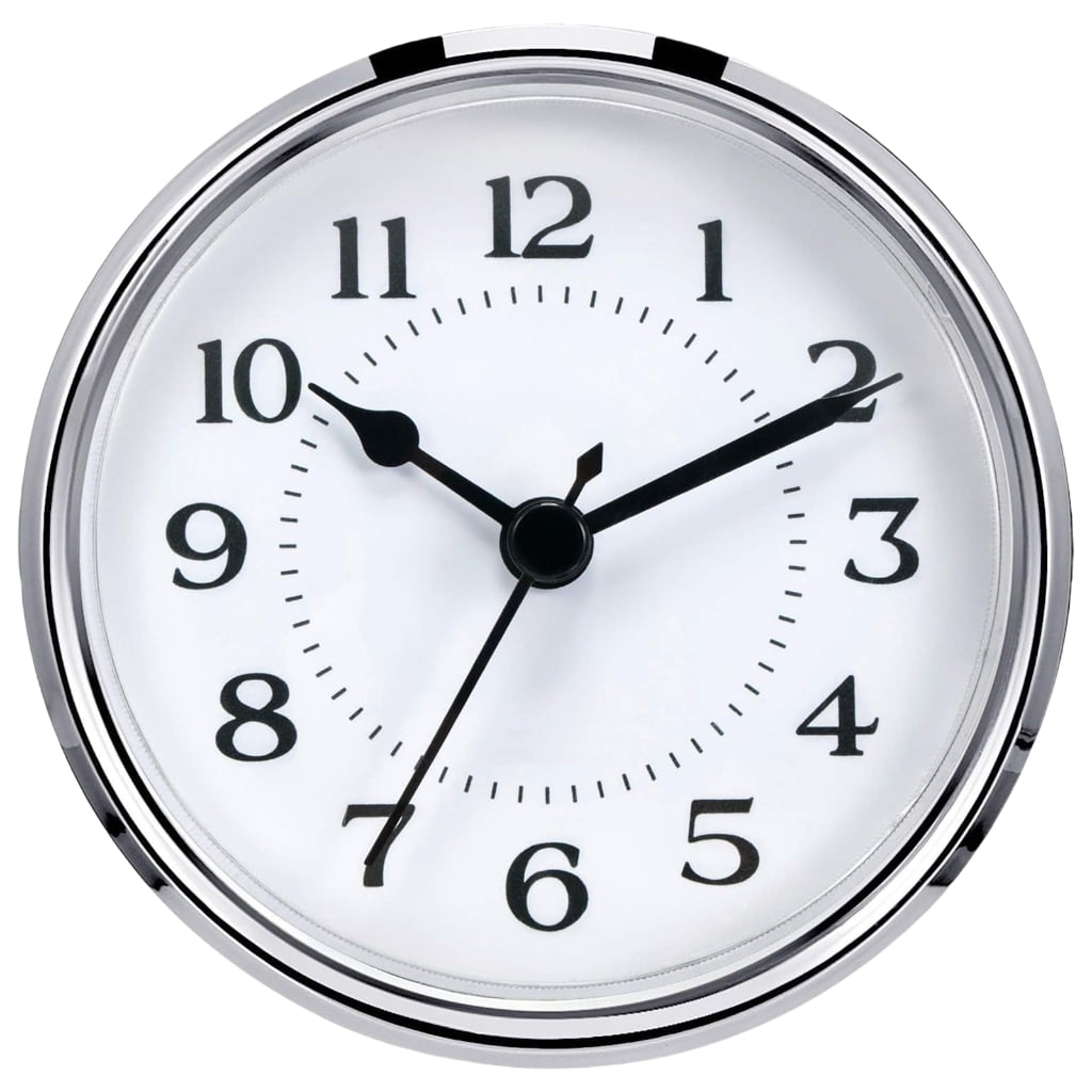 Giaone Round Clock Insert Small Clock Roman/Arabic Numerals Gold/Silver ...