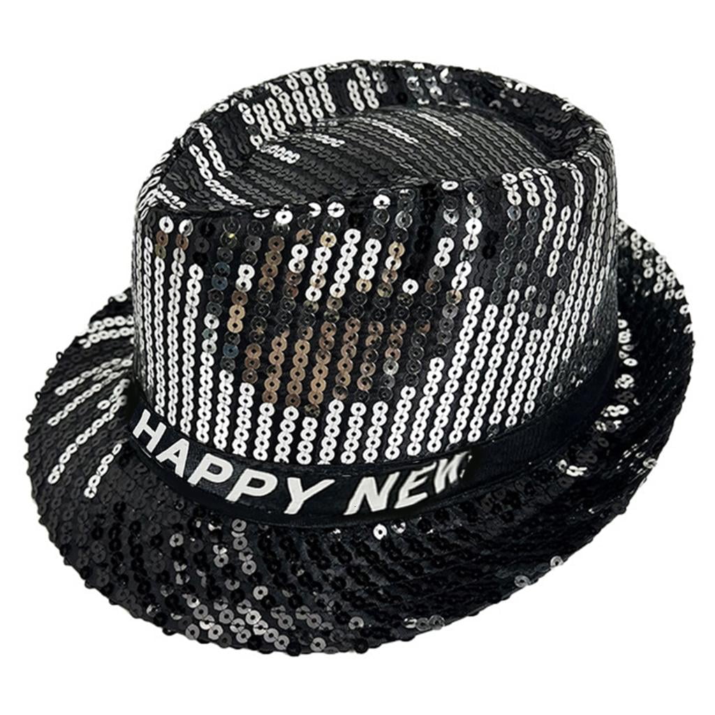 Giaone Sequined Hat Stage Performances Hat Dancing Hat New Year Eve ...