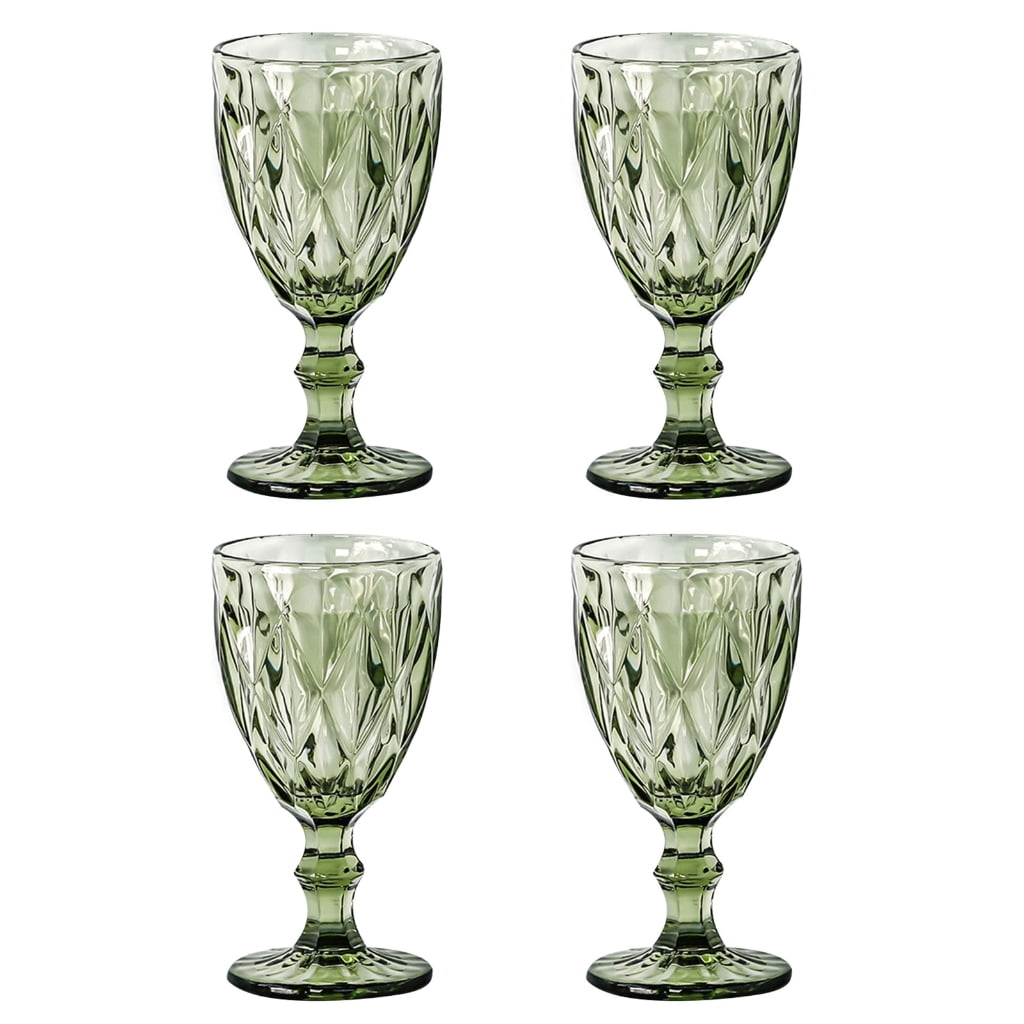 Giaone Set of 4 Colored Glass Champagne Goblets for Weddings and ...