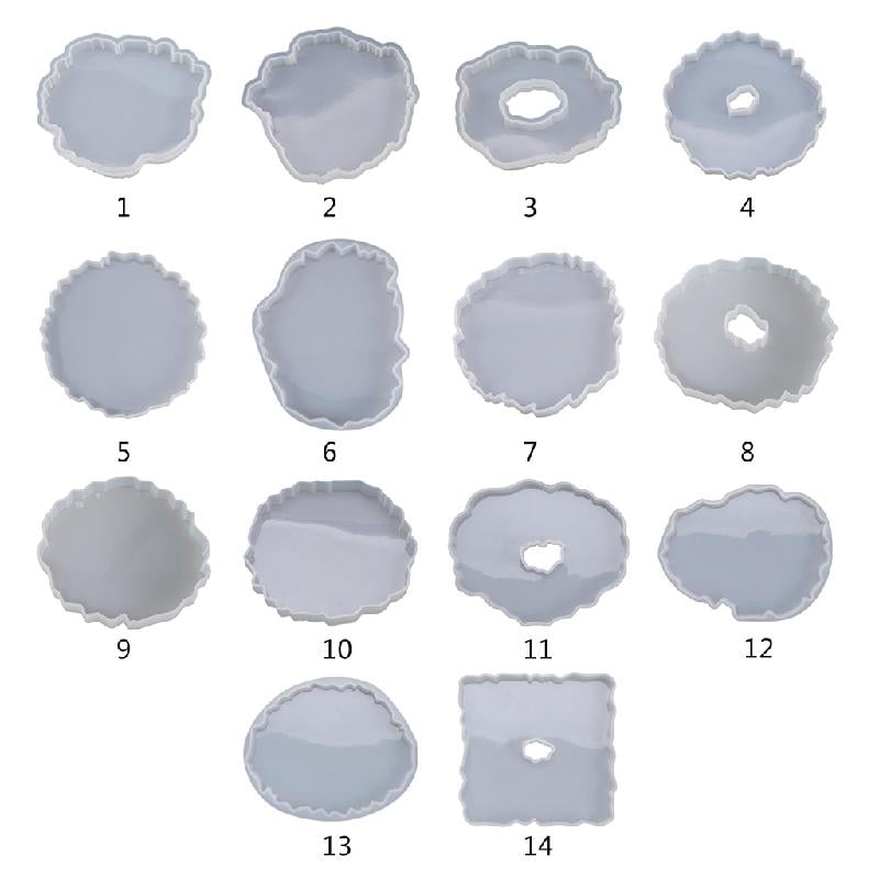 Giaone Silicone Crystal Epoxy Resin Mold Irregular Wave Coaster Mat ...