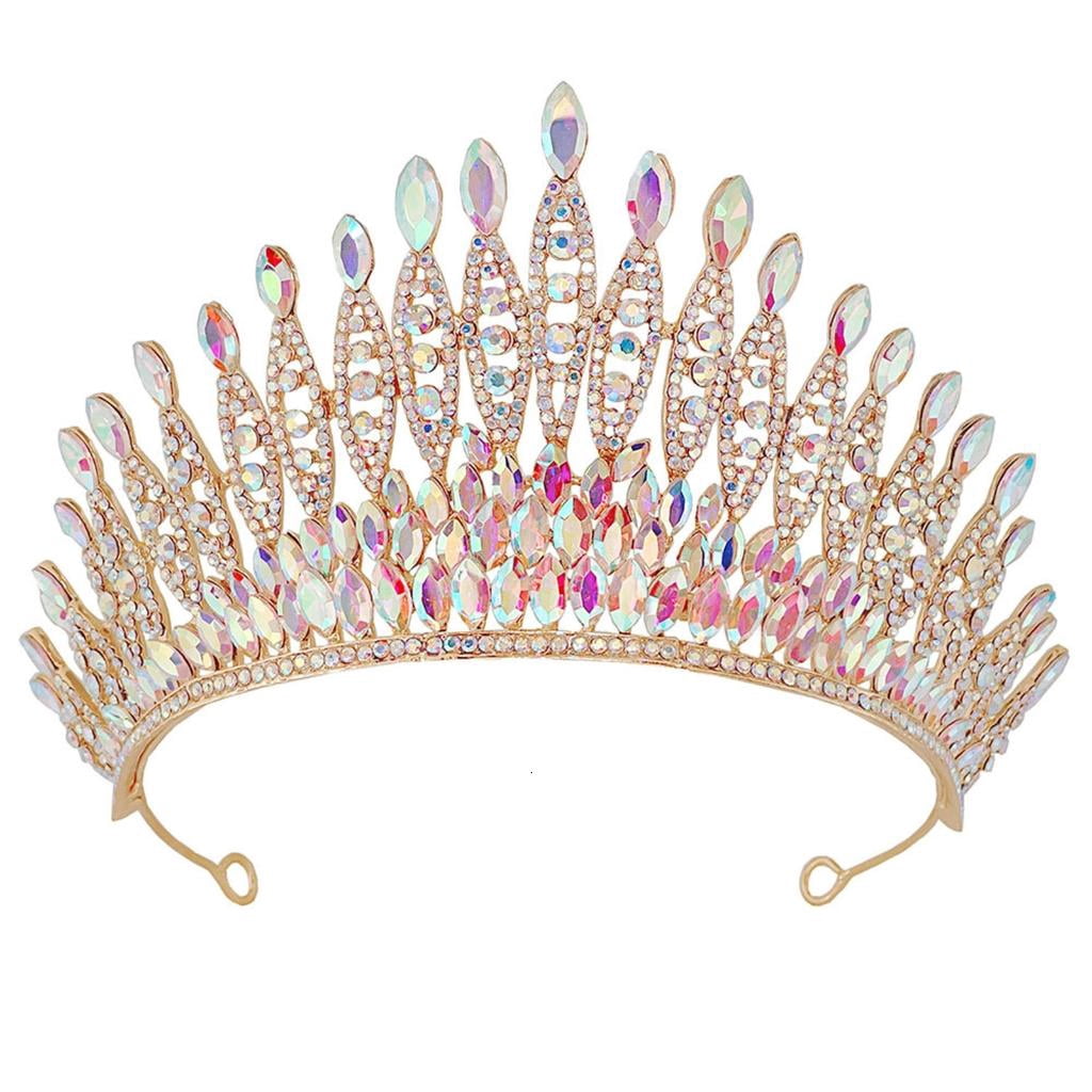 Giaone Sparkling Rhinestones Wedding Crown Crystals Tiara Hair ...