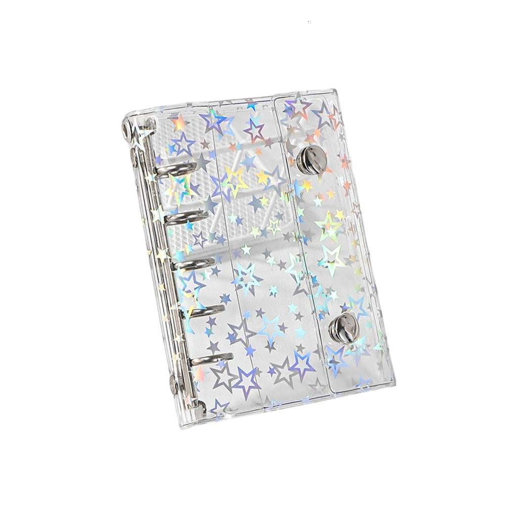Giaone Sparkling Star Patterned Transparent Ring Binder Two Fastener ...