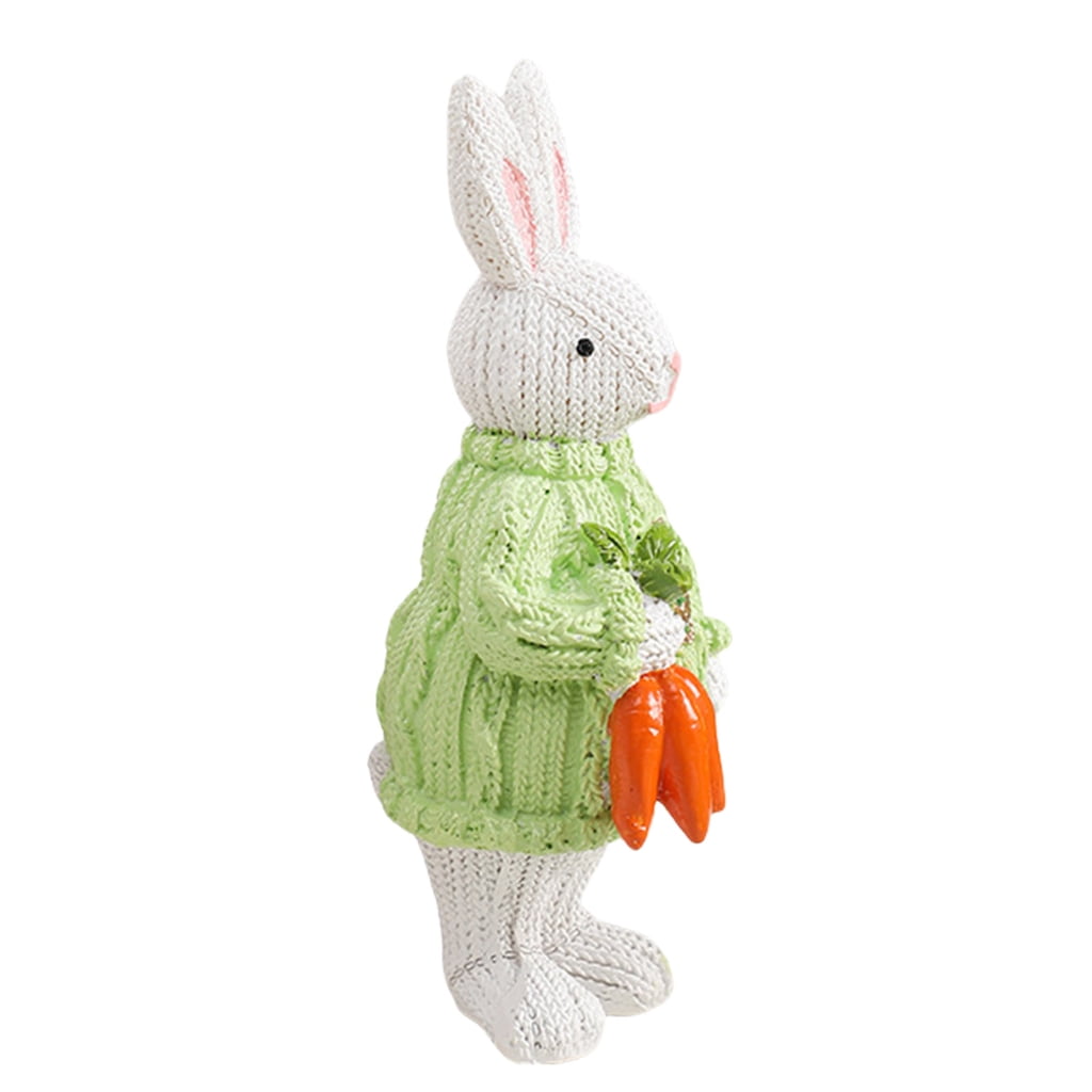 Giaone Spring Resin Rabbit Dolls Rabbit Figure for Spring Party Decors ...