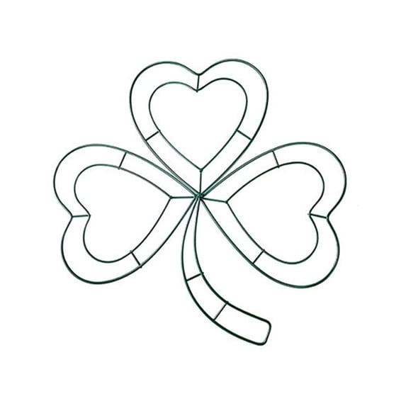 Giaone St Patrick's Day Metal Iron Frame DIY Hanging Wreath Clover Hat ...