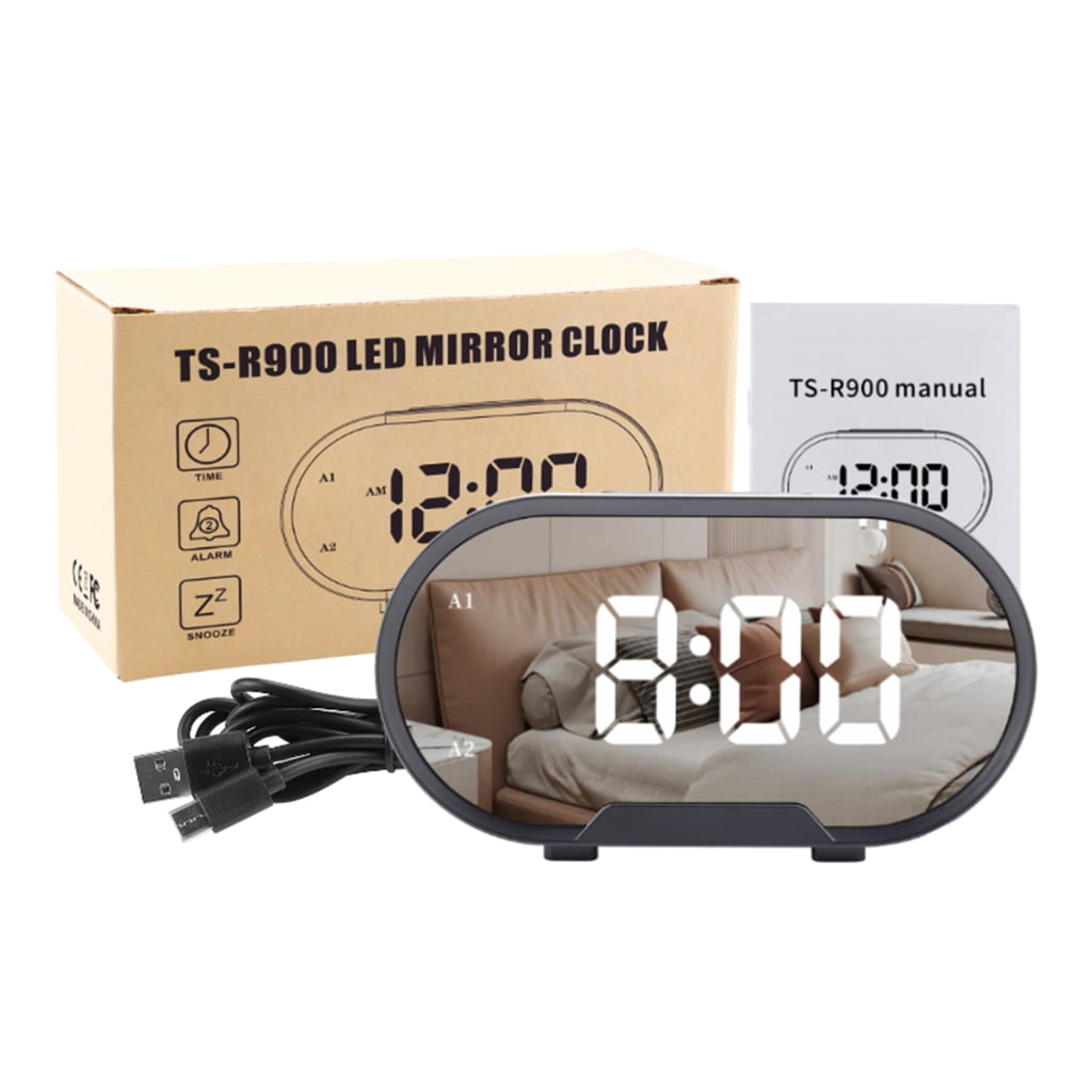 Giaone Stylish Small Clock Modern Digital Clock Compact Alarm Clock ...