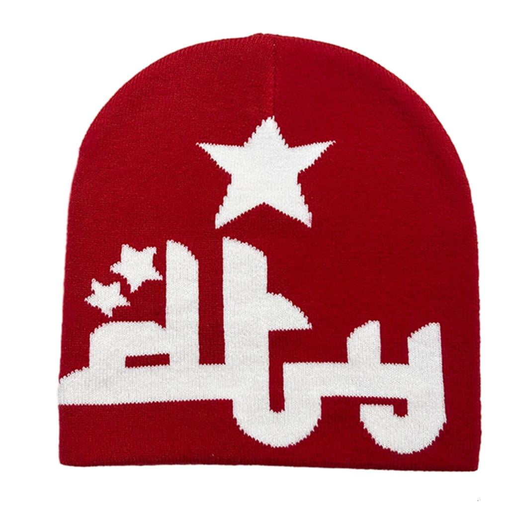 Giaone Sweet Cool Style Beanie Hat Knit Jacquard Star Pattern Hats for ...