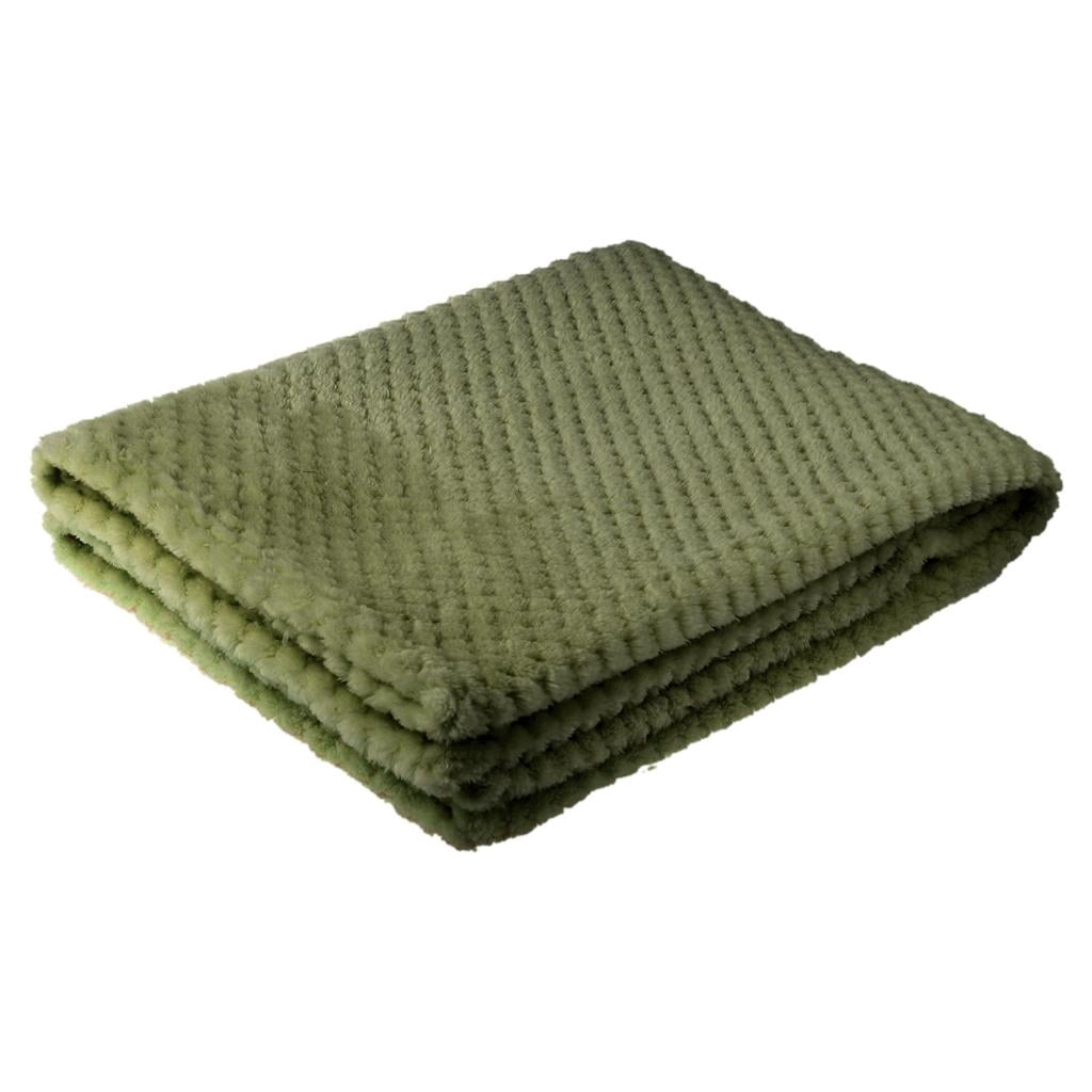 Giaone Thickened Solid Color Pineapple Grid Blanket Coral Fleece ...