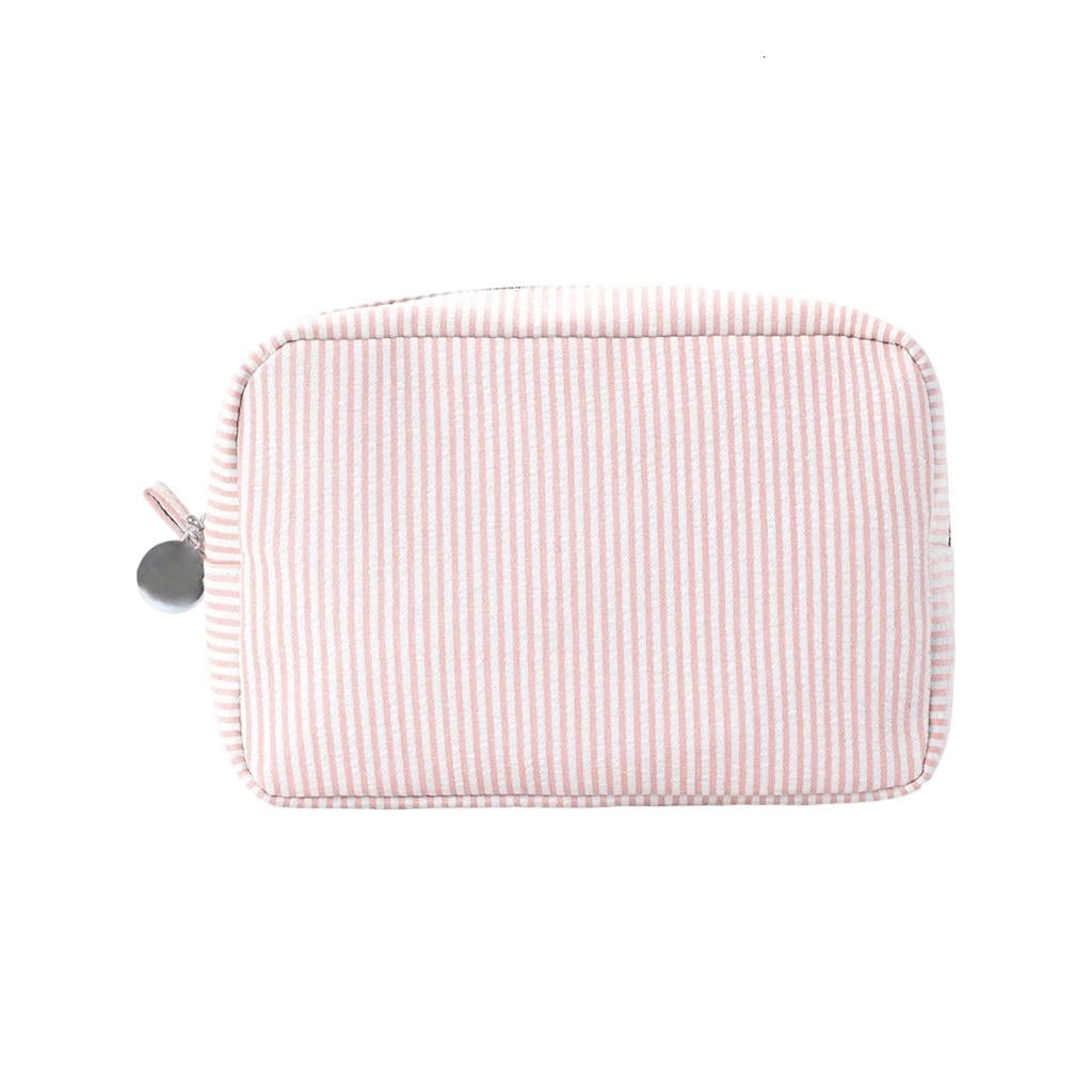 Giaone Toiletry Bag Stripe Makeup Bag Wash Bag Aesthetic Cosmetic Bag ...
