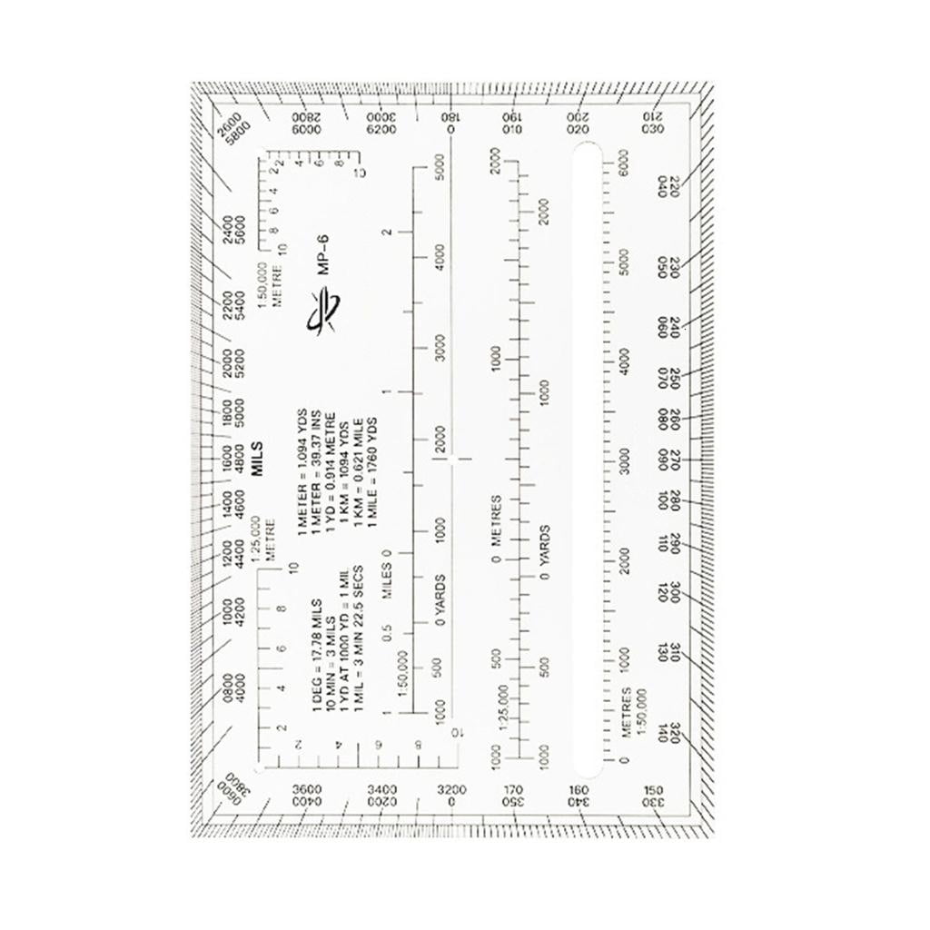 Giaone Topographical Map Scale Military Protractor with Clear Scale ...