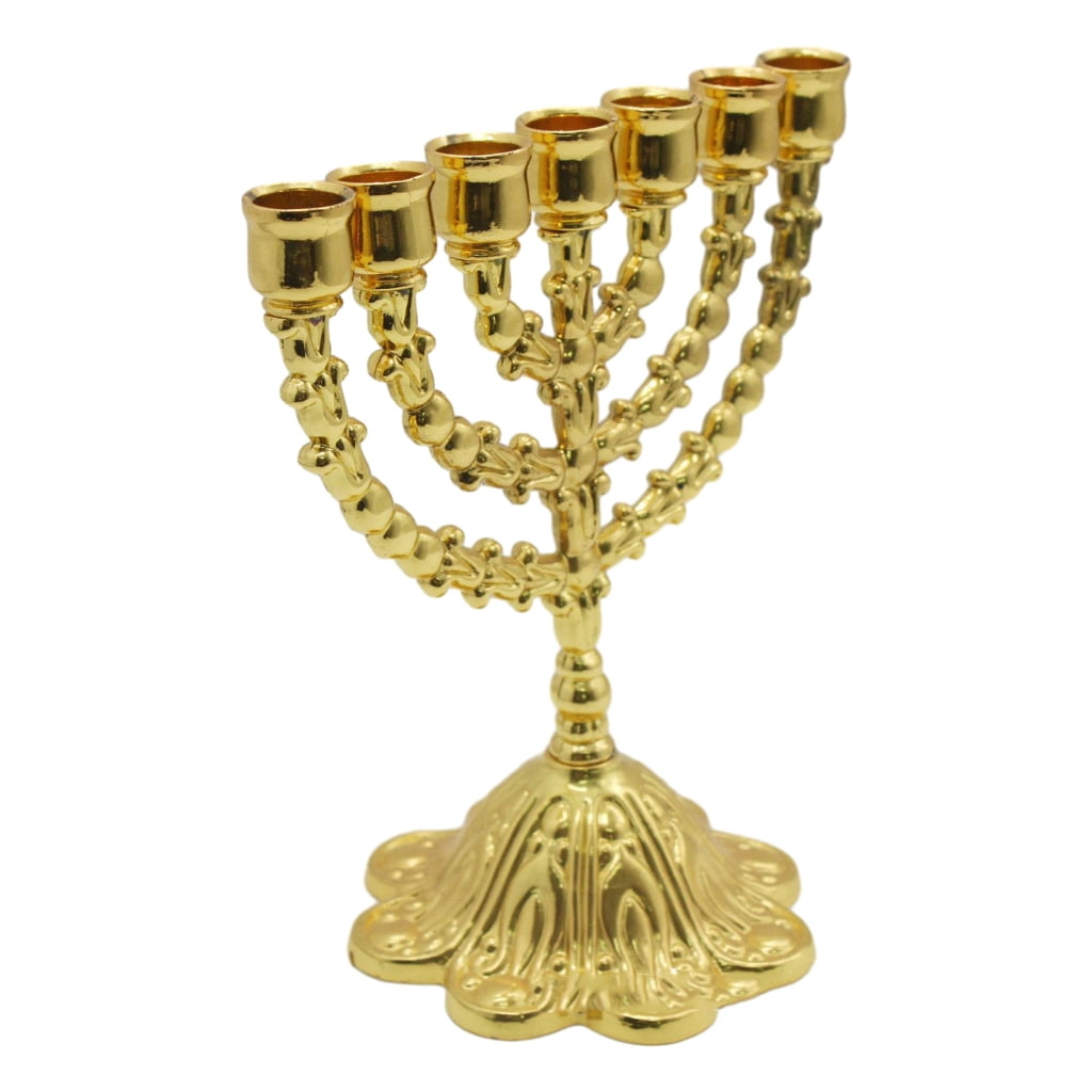 Giaone Traditional Vintage Flower Base 7 Branch Menorah Table ...
