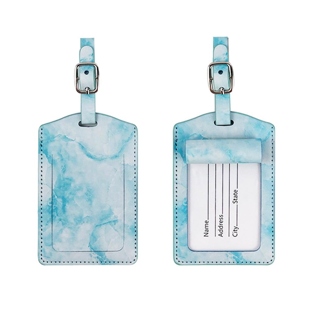 Giaone Travel Baggage Name Tag Suitcase Label Holder PU ID Cards Holder ...
