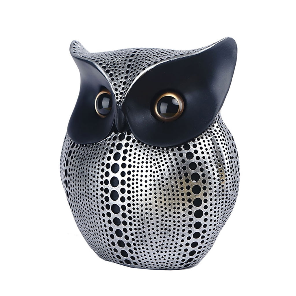 Giaone Unique Table Decors Owl Shape Resins Statue for Interior Designs ...