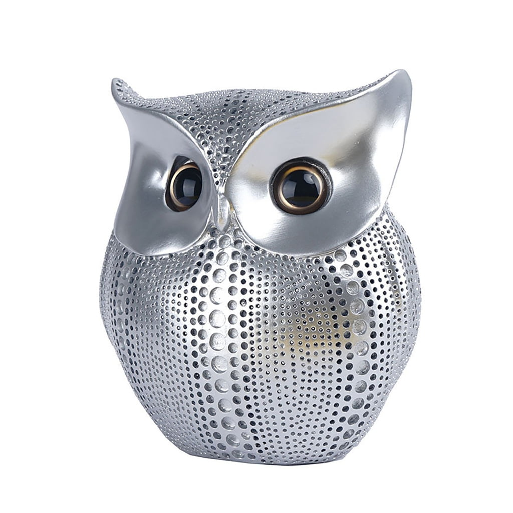 Giaone Unique Table Decors Owl Shape Resins Statue for Interior Designs ...