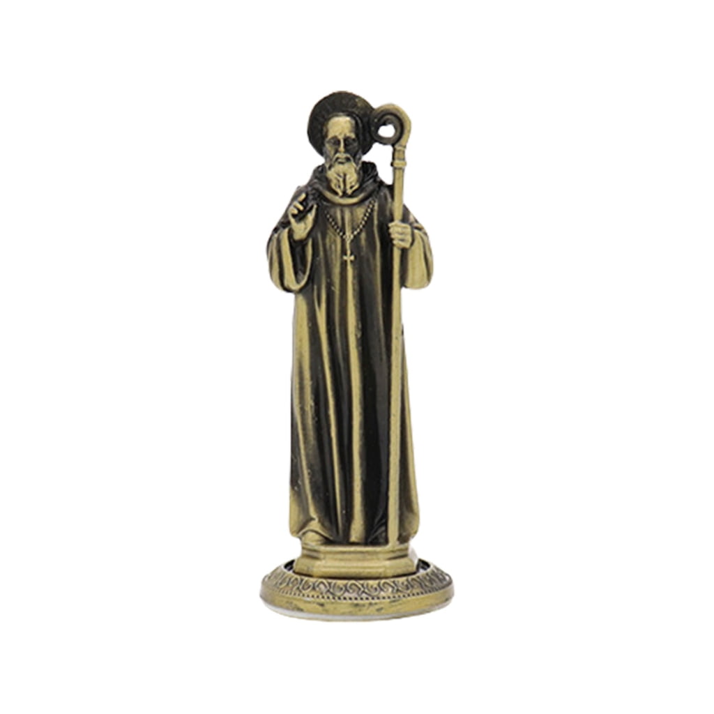 Giaone Vintage Antique Metal Standing Maria Figurine Catholic Miniature ...
