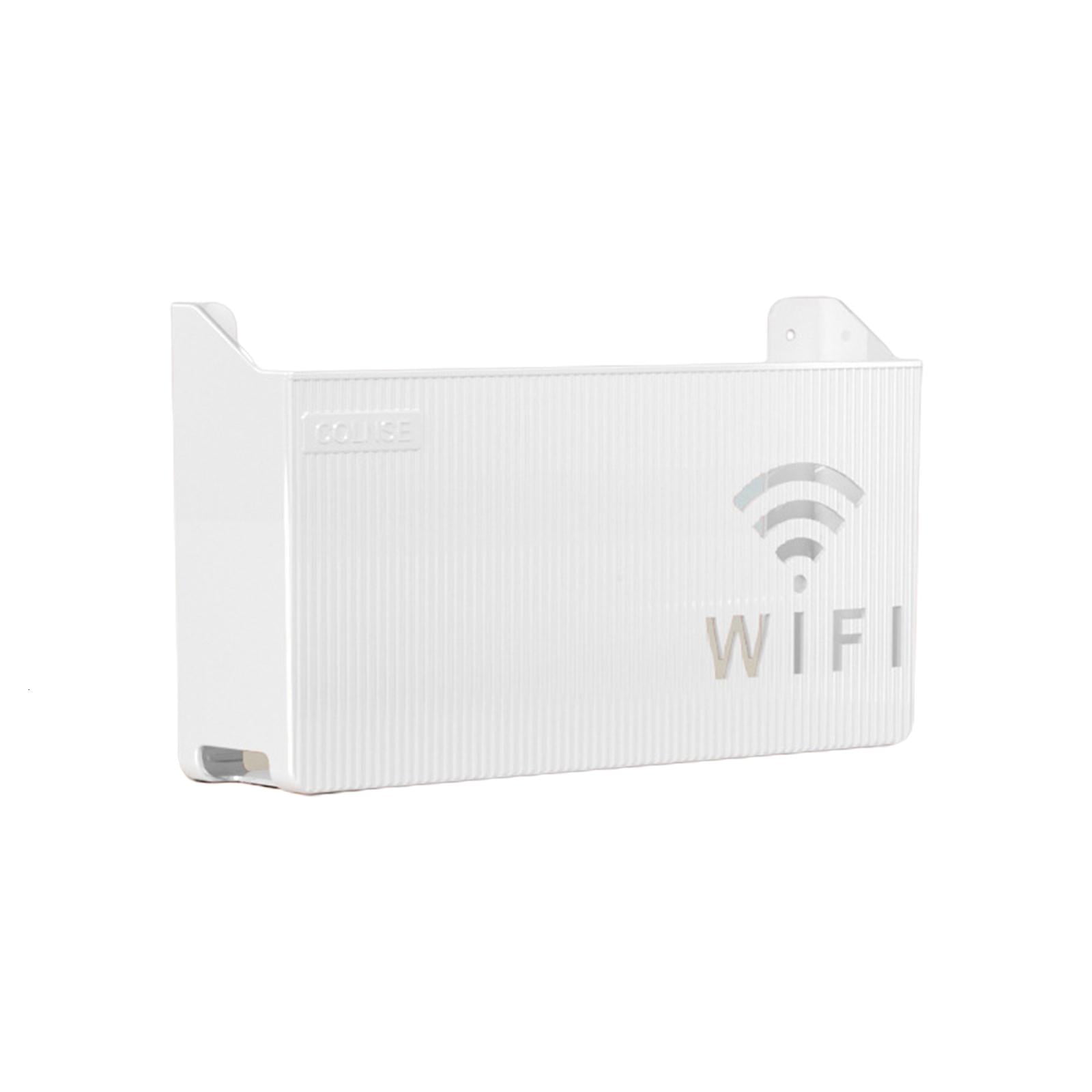 Giaone Wall Mounted Wifi Router Storage Box Cable Power Plus Wire ...