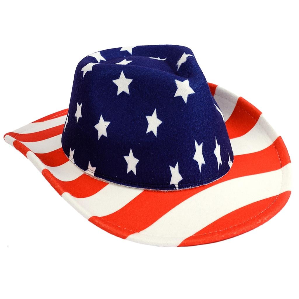 Giaone WesternStyle Cowboy Cap Costume USFlag Hat Role Playing Headwear ...