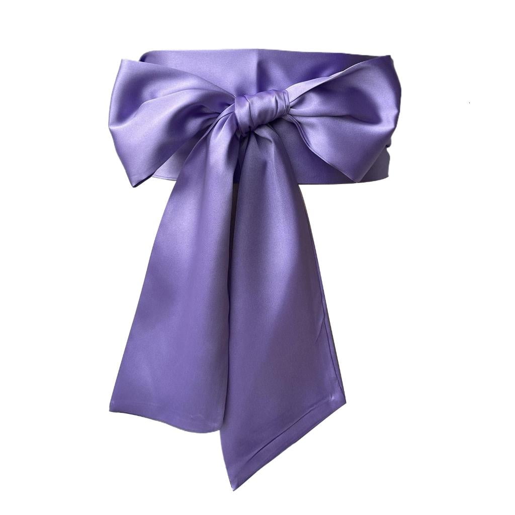 Giaone Women's Ribbon Sash Belt 250cm Long Bowknot Waistband Formal ...