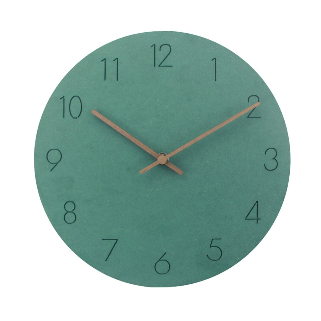 Giaone Wooden Simple Round Wall Clock Modern Minimalist Office Wall ...