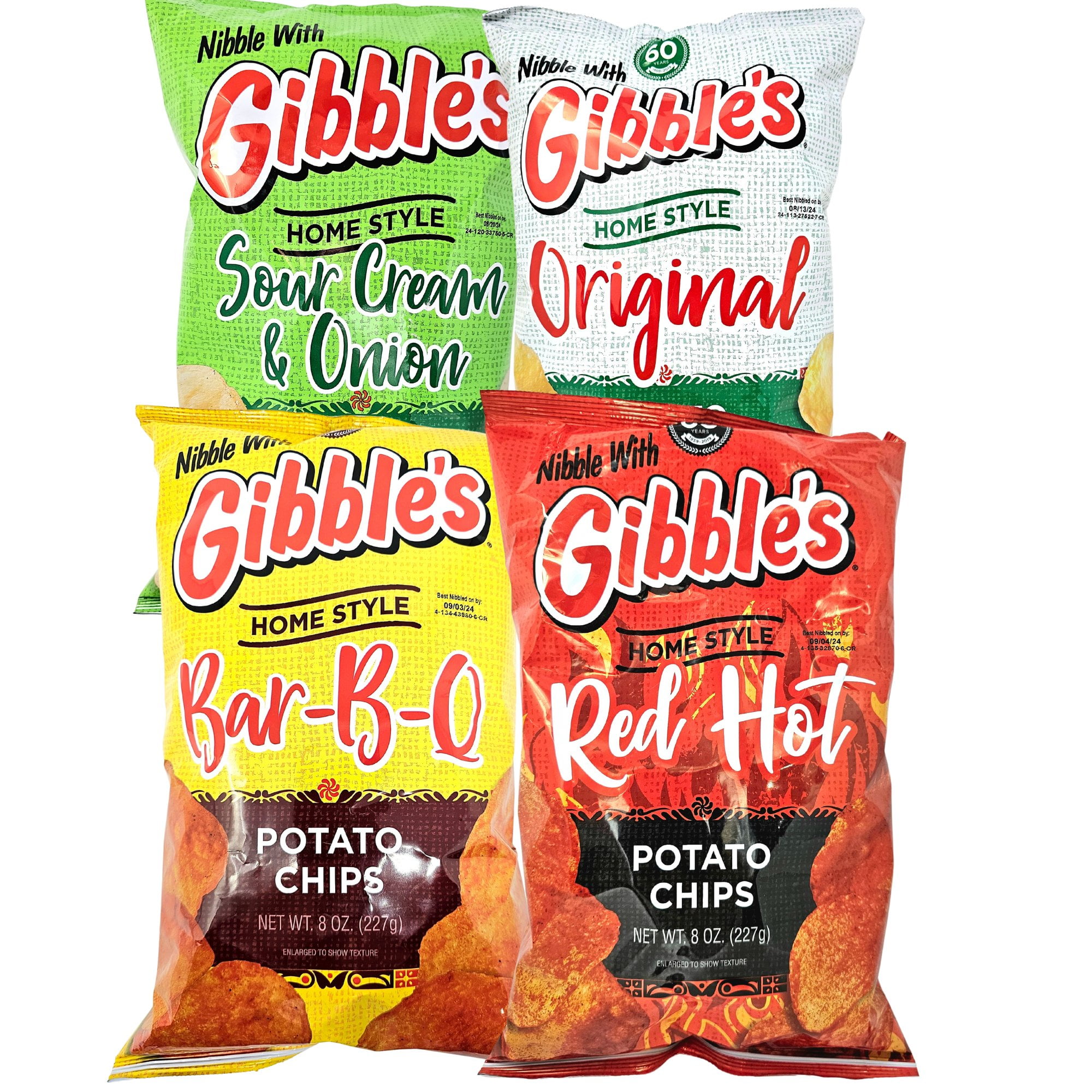 Gibble's Assorted Pack of Chips 8 oz - 4 PACK - Walmart.com