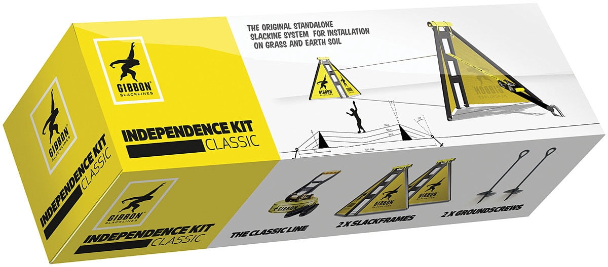 Gibbon Independence Slackline Kit with ClassicLine, Slackline A Frame ...