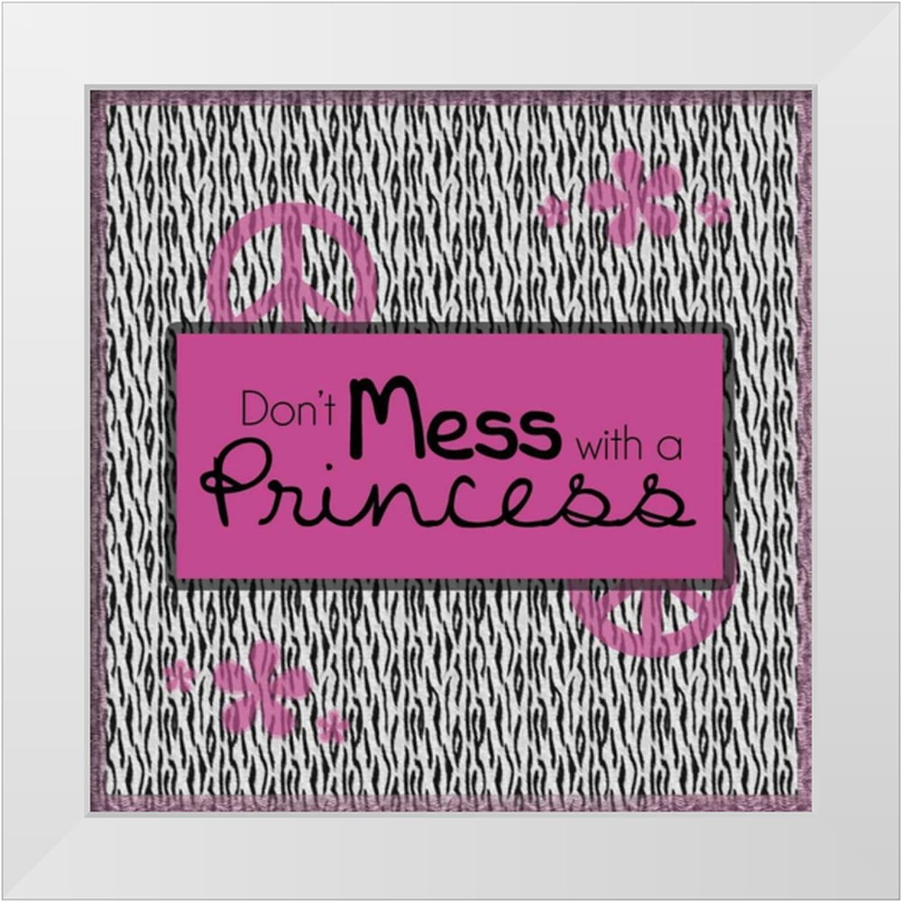 Gibbons, Lauren 26x26 White Modern Wood Framed Museum Art Print Titled - Dont Mess - Walmart.com