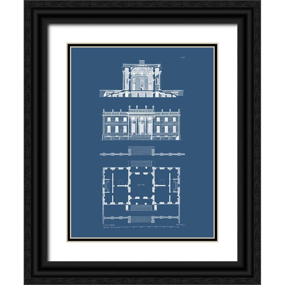 Gibbs, James 12x14 Black Ornate Wood Framed with Double Matting Museum Art Print Titled - Custom ...