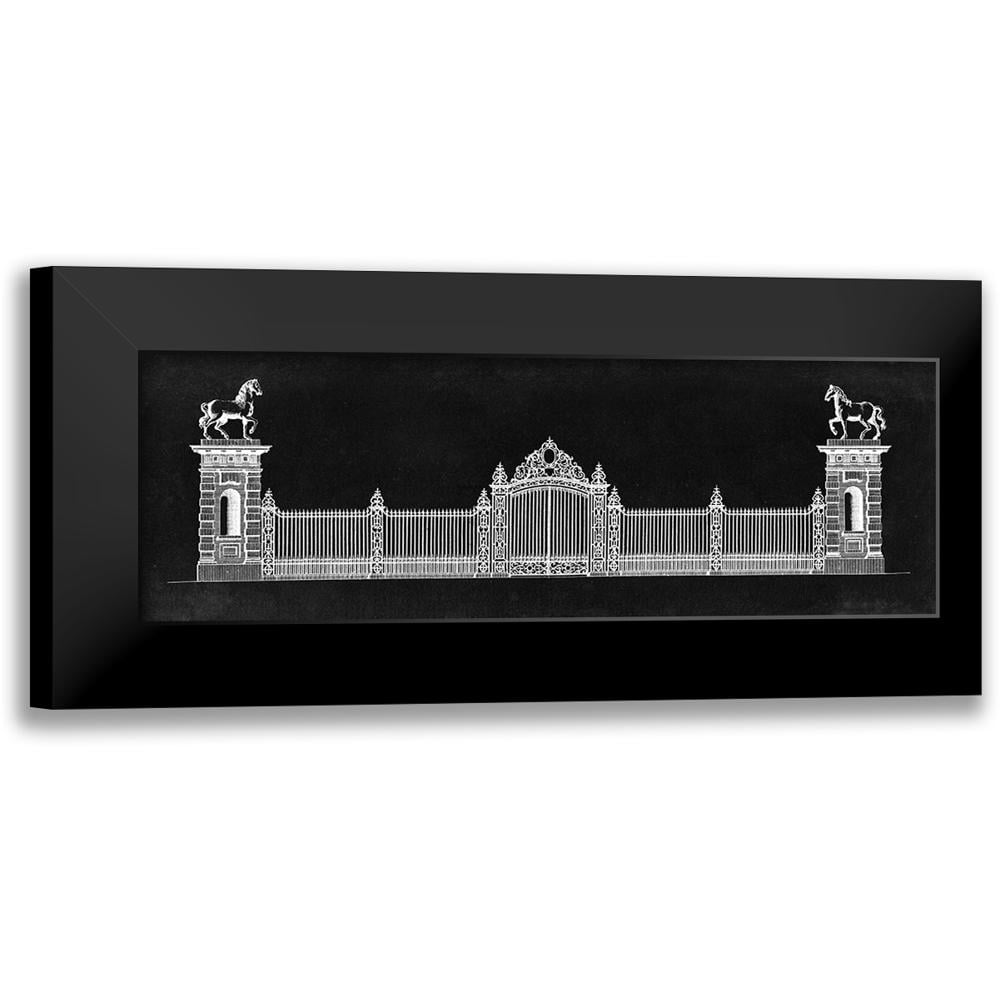 Gibbs, James 18x9 Black Modern Framed Museum Art Print Titled - Graphic Palace Gate II - Walmart.com
