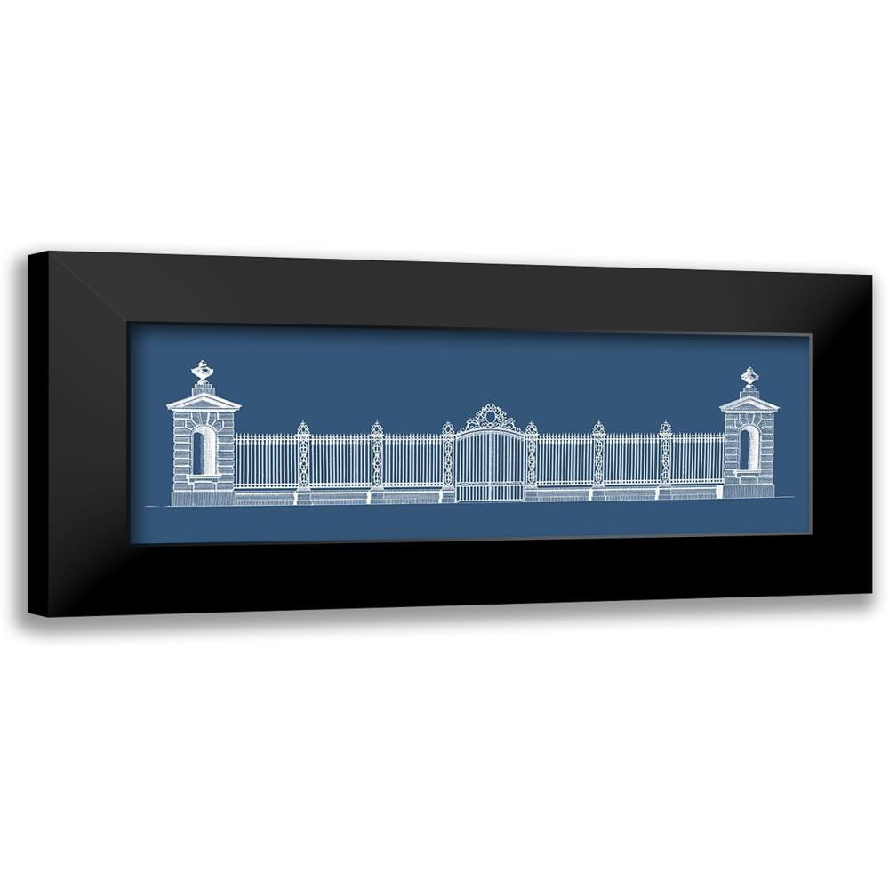 Gibbs, James 24x11 Black Modern Framed Museum Art Print Titled - Custom Graphic Palace Gate I ...