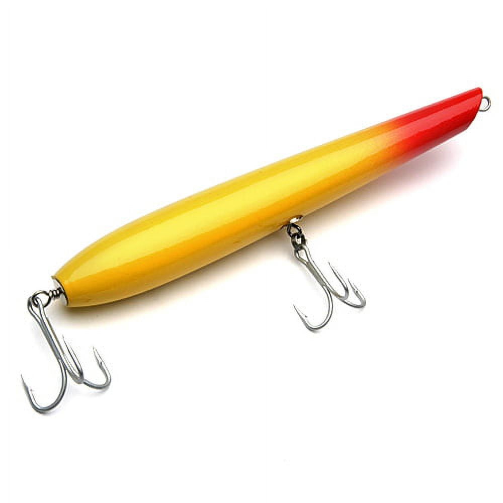 Gibbs Lures Pencil Popper 2-3/4oz, Yellow/Red Head - Walmart.com