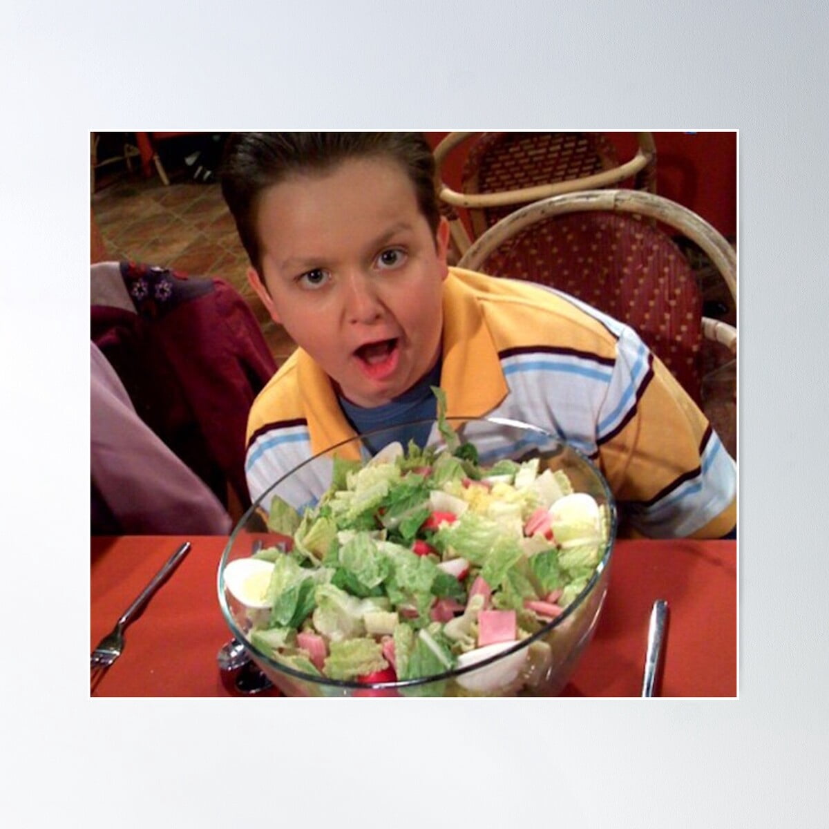 Gibby With A Salad Poster Wall Art, Modern Wall Decor For Living Room ...