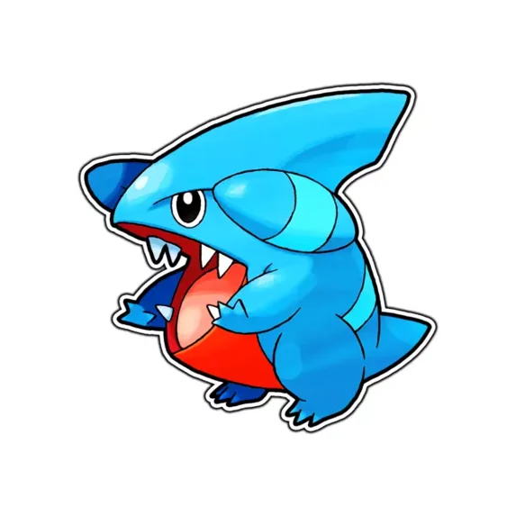 Gible Waterproof Sticker Phone Decal Water Bottle Stickers Car Decals ...