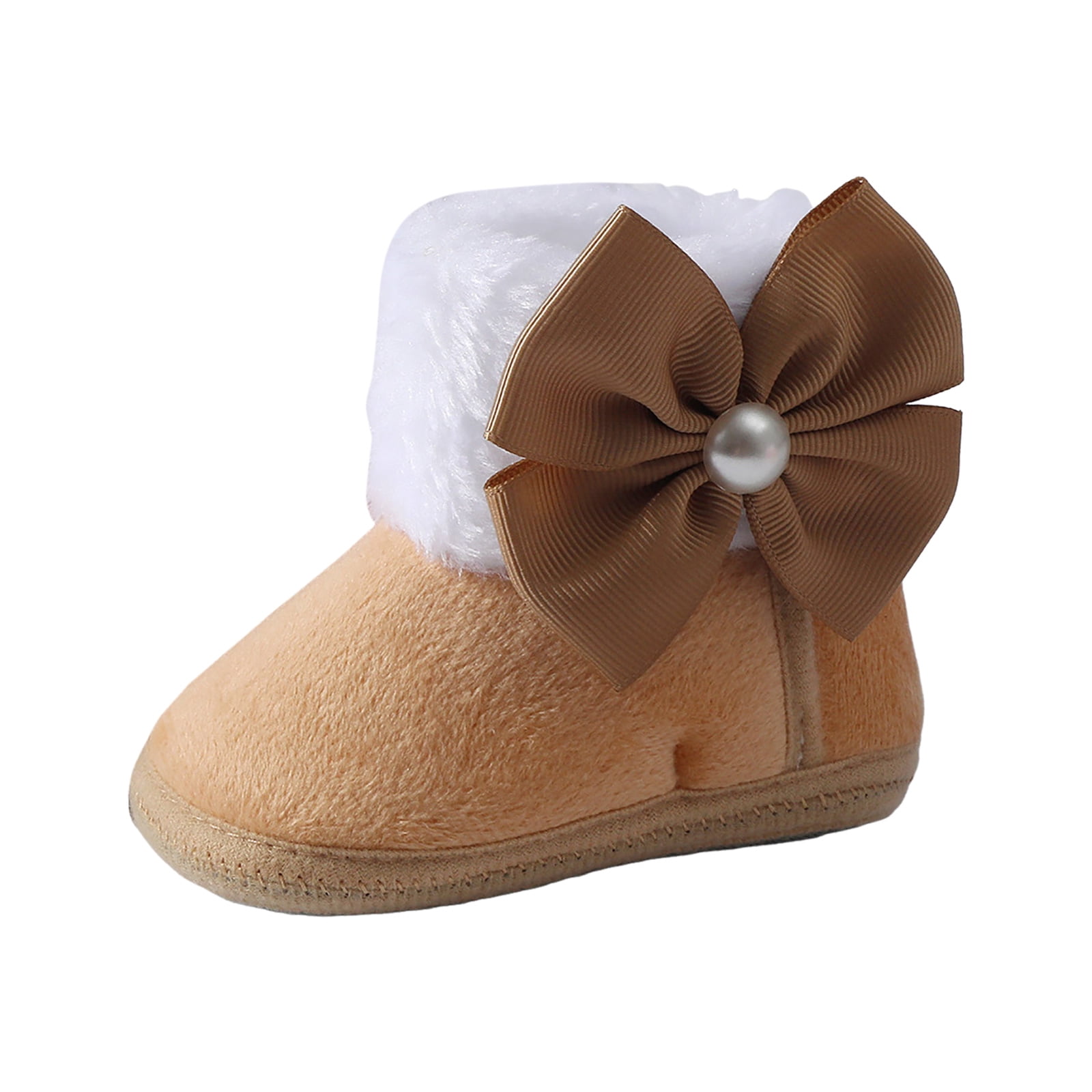 Gibobby Baby Girl Booties Non Slip Faux Infant Ankle Snow Boots Newborn ...