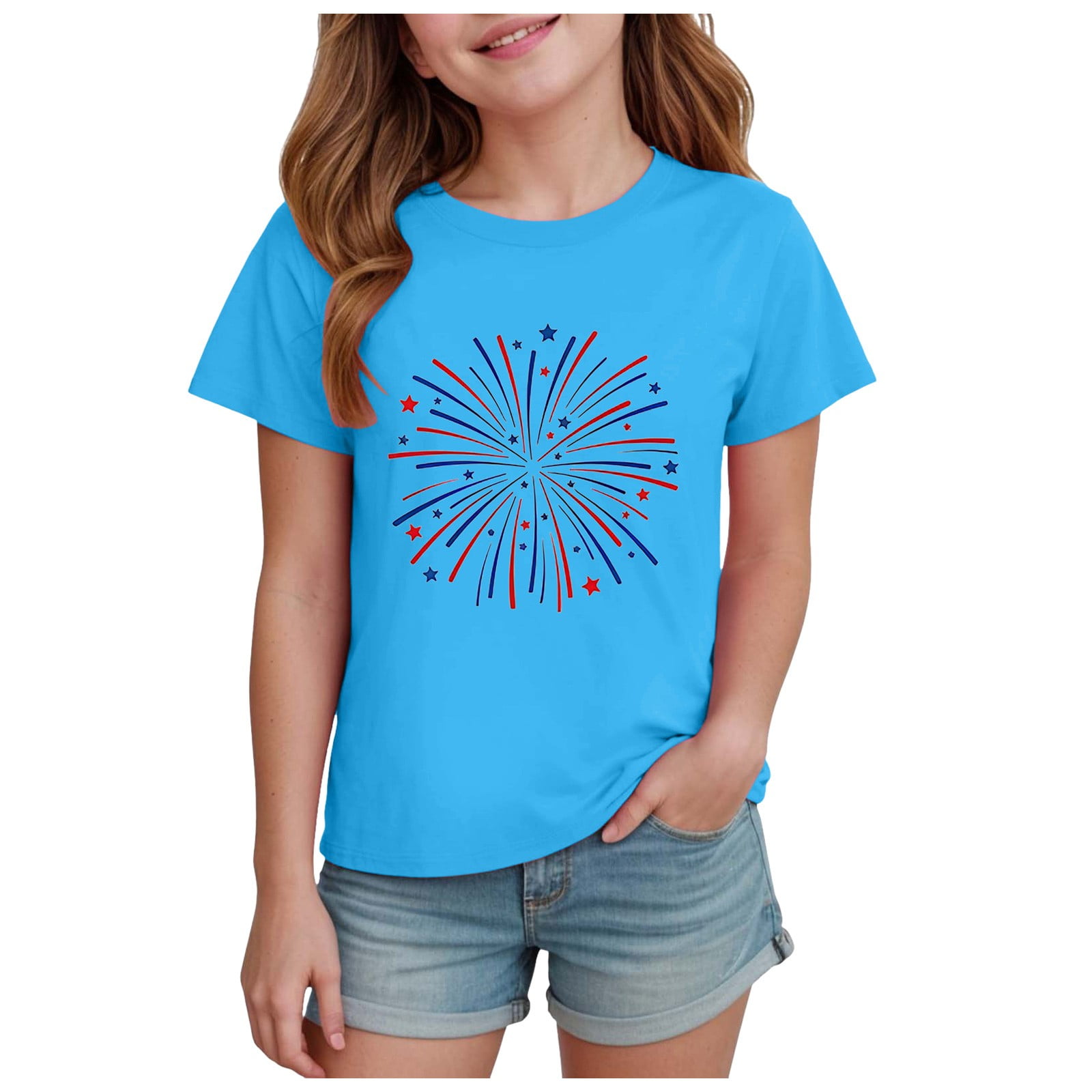 Gibobby Boys Girls 4th of July T-Shirt American Flag Short Sleeve Shirt ...