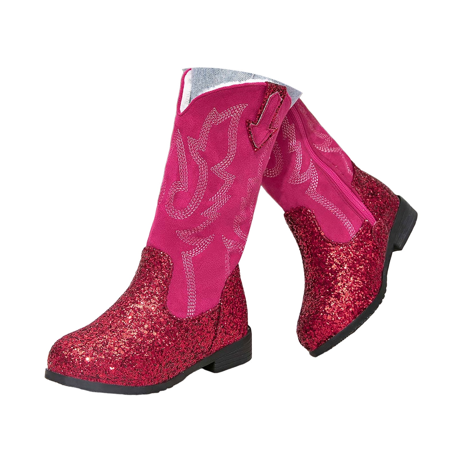 Gibobby Girl's Fashion Boots Kids Girls Lace-Up Side Zipper Lined Knee ...