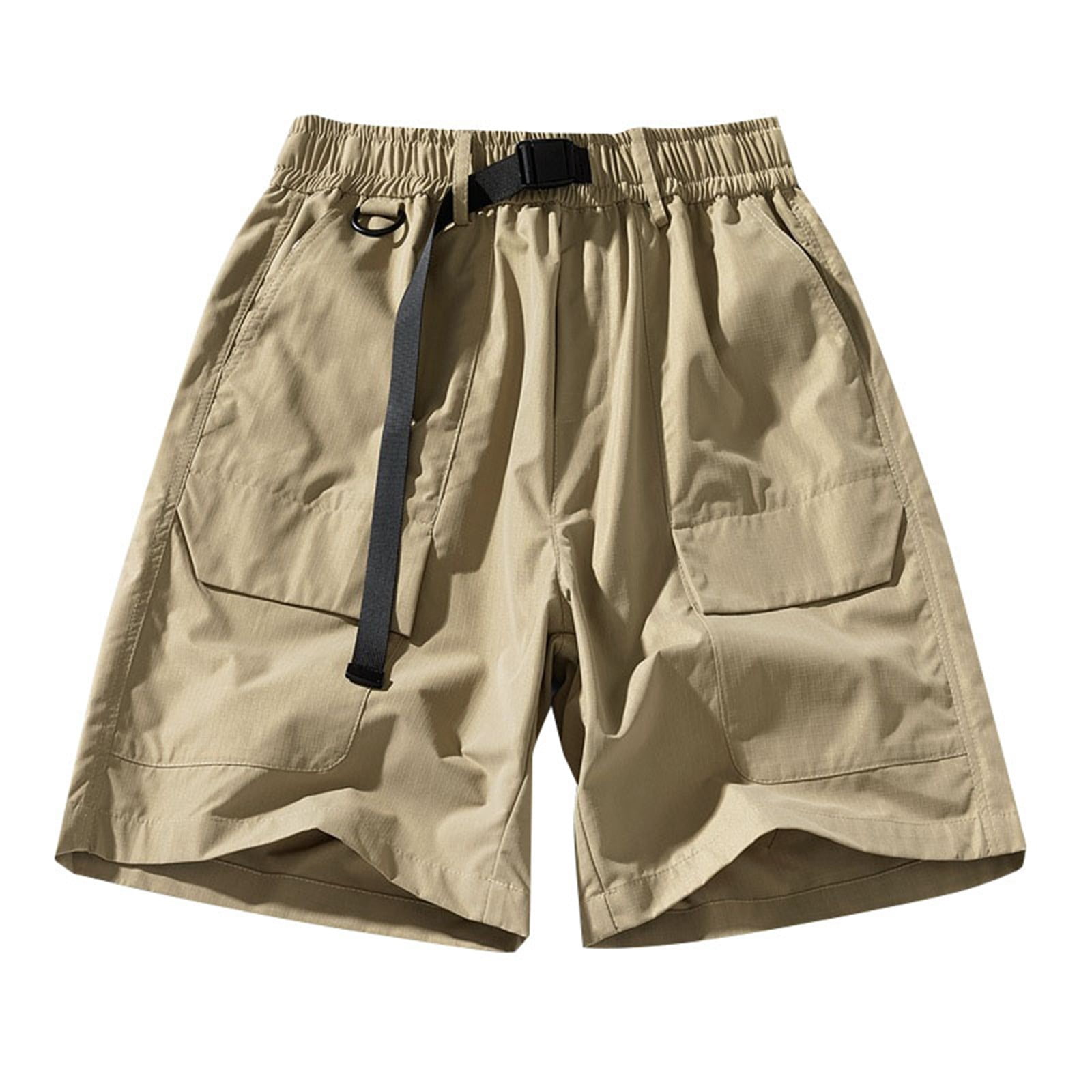 Gibobby Men's Capri Long Twill Cargo Shorts Below Knee Cotton Relaxed ...