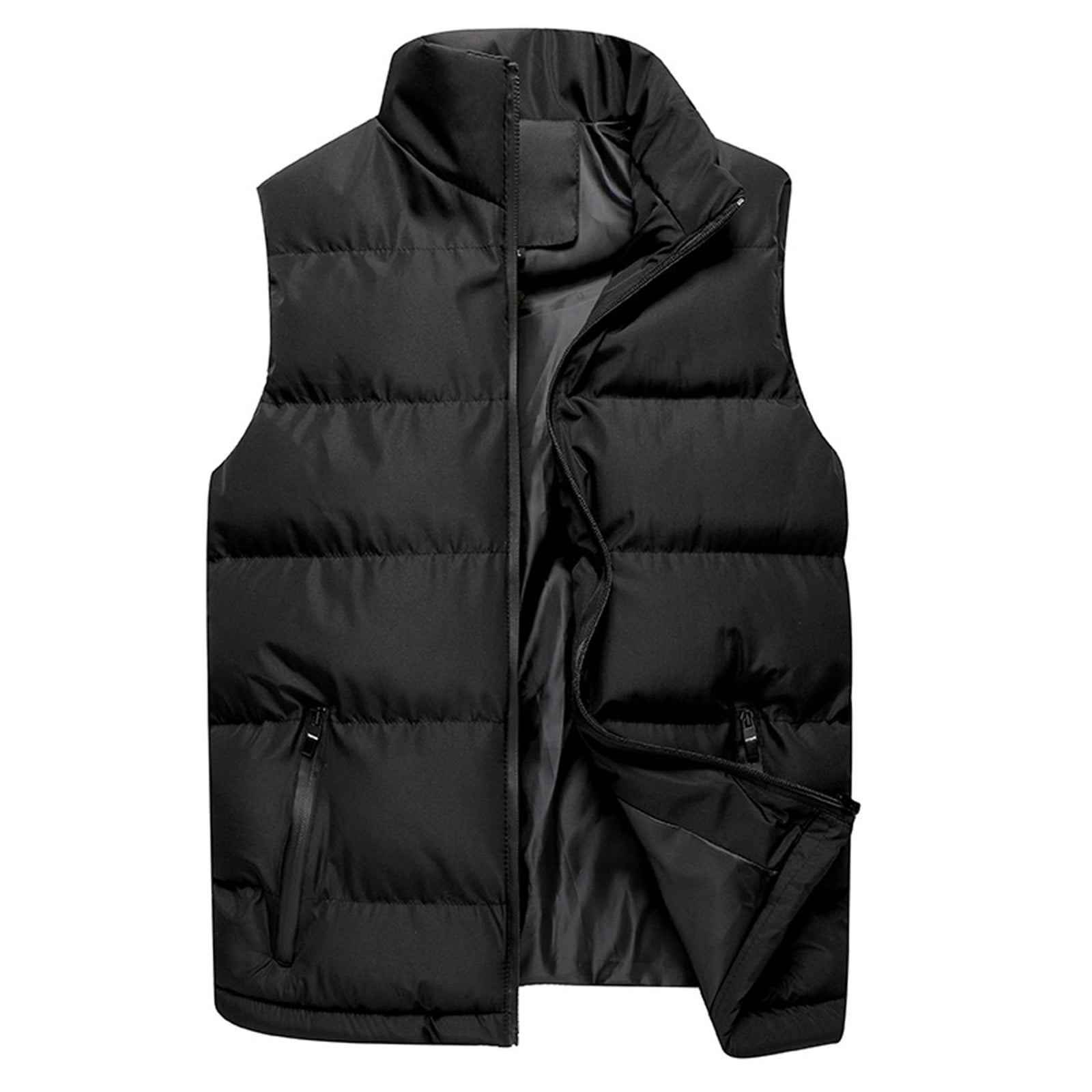 Gibobby Motorcycle Vests For Men's Padded Down Vest Winter Casual Work ...