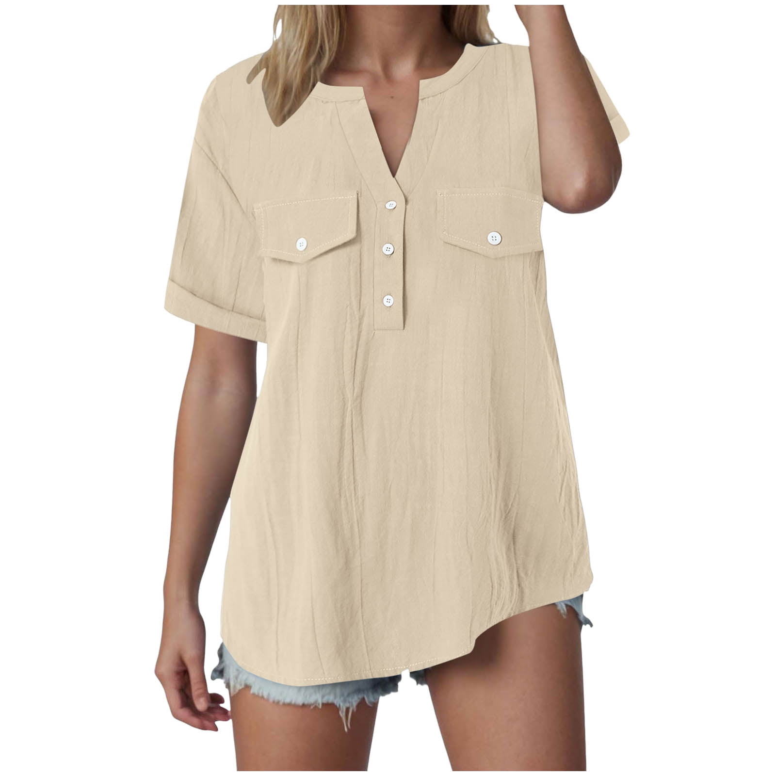 Gibobby Sleeveless Blouses for Women Summer Casual Button Up Shirts ...