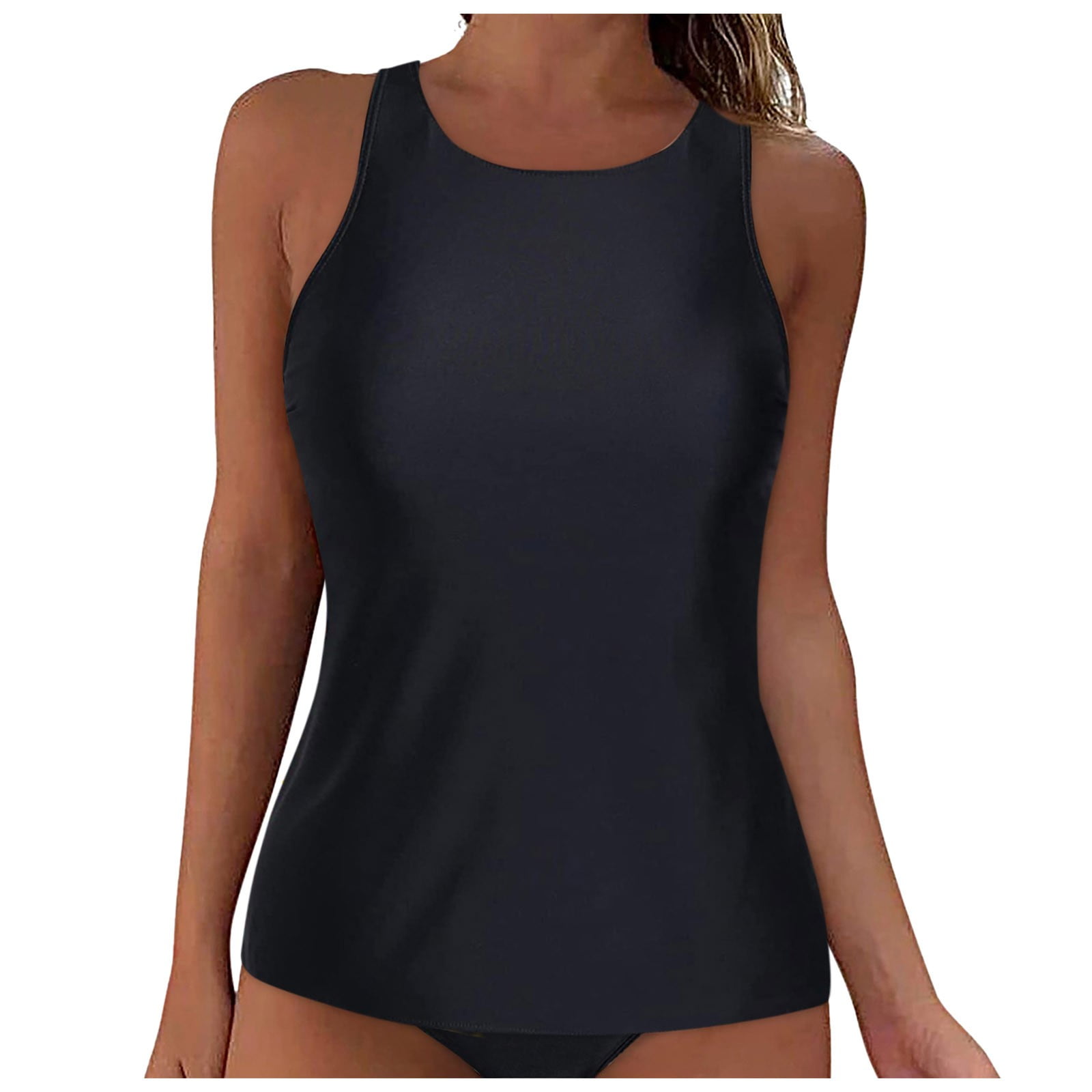 Gibobby Tankini Top Only Twist Front Bathing Suit Tops for Women Tummy ...