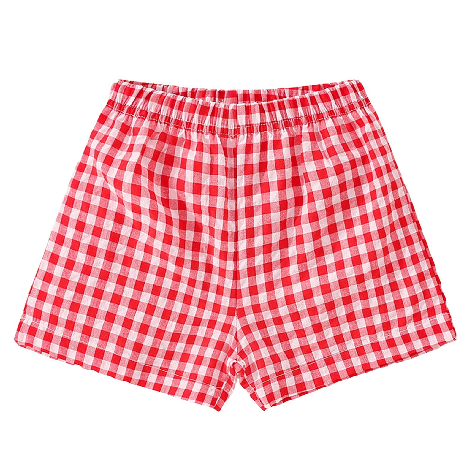 Gibobby Toddler Baby Girl Shorts Casual Summer Gingham Plaid Elastic ...