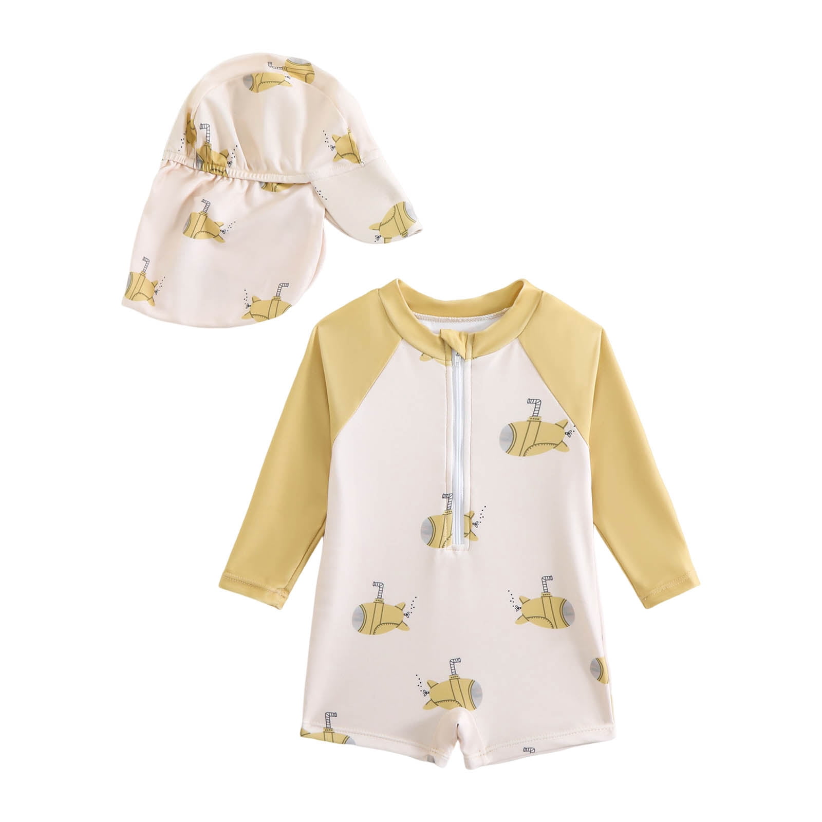 Gibobby Toddler Girl Swimsuit Baby Girl Swimsuit toddler girl swimsuit 2-Pieces Long Sleeve ...