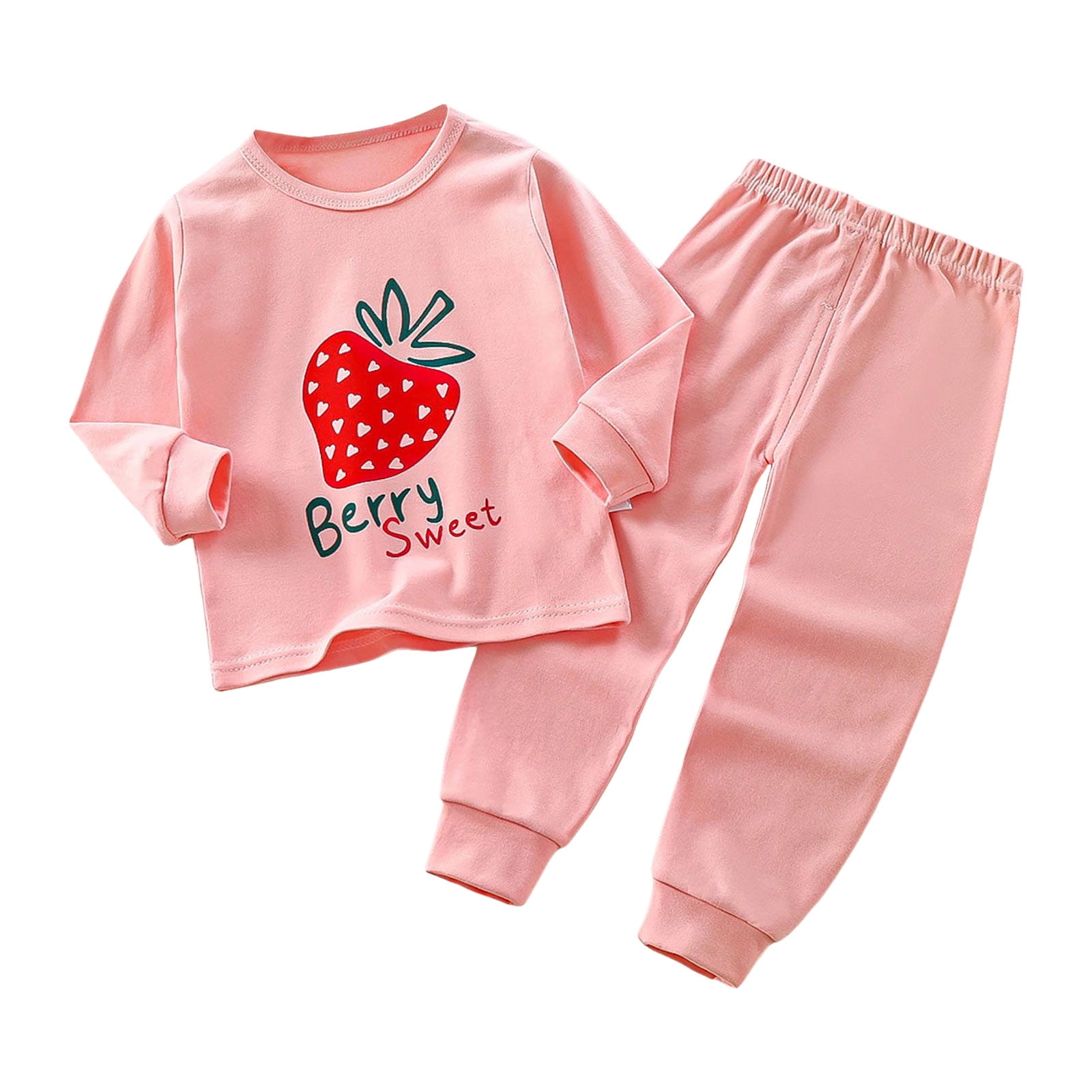 Gibobby Toddler Girls Cotton 2-Piece Pajamas Long-Sleeve Winter Warm ...