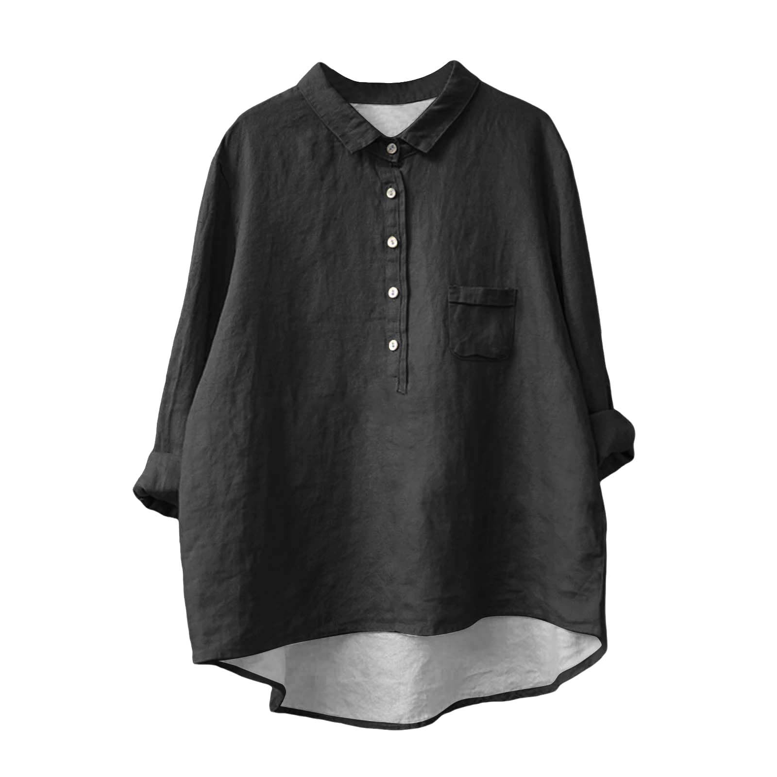 Gibobby Women's Long Sleeve Henley Tops Pullover with Buttons Down ...