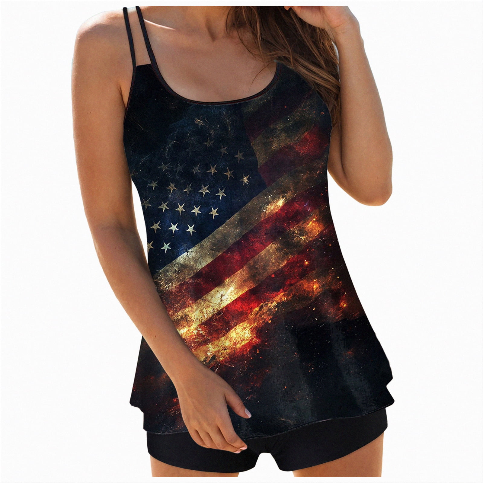 Gibobby Womens Tankini Bathing Suits with Skirt Two Piece Tummy Control ...