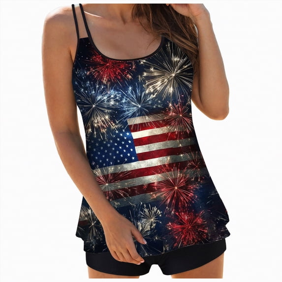 Gibobby Womens Tankini Swimsuits One Shoulder Two Piece Tankini ...