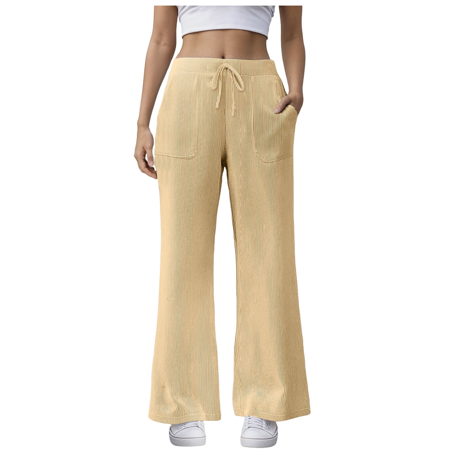 Gibobby Womens Yoga Pants Wide Leg Comfy Drawstring Loose Straight ...